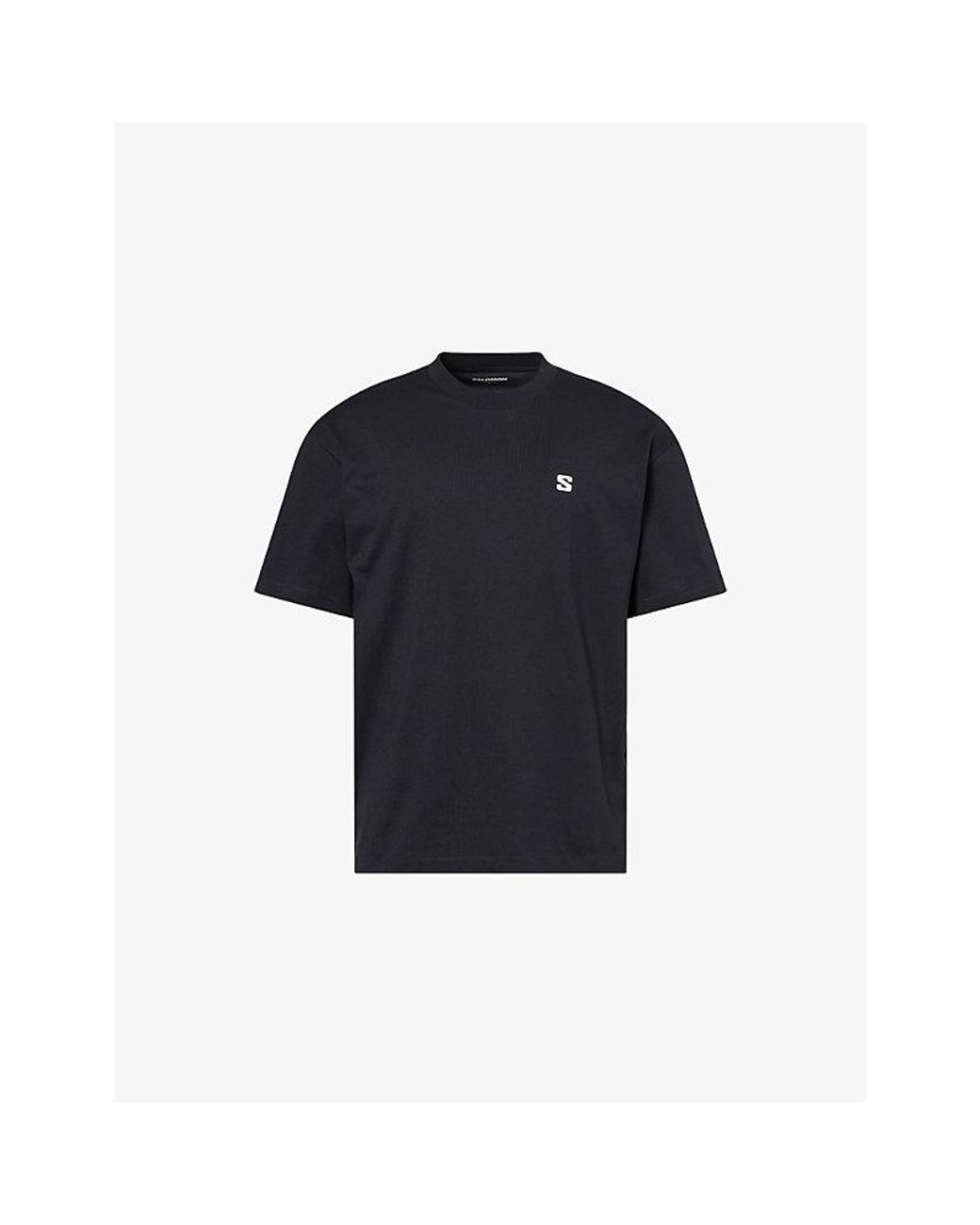 Salomon Round Logo-Print Cotton T-Shirt in Blue for Men | Lyst