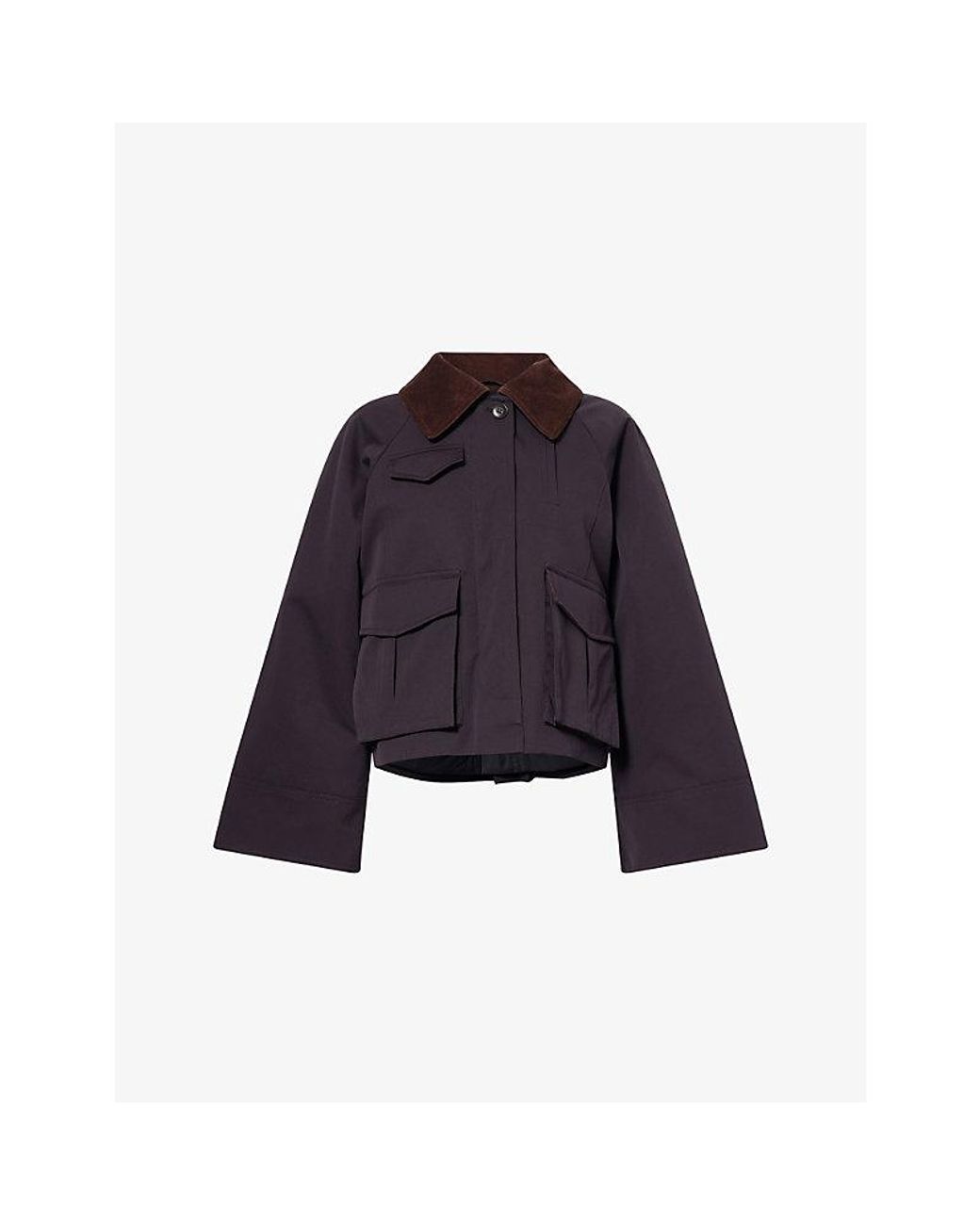 Skall Studio Gaby Cord-Collar Cotton Jacket in Blue | Lyst UK