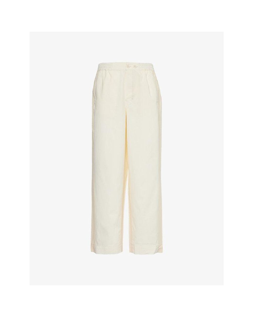 Hay Duo Relaxed-Fit Mid-Rise Pyjama Trousers in White | Lyst UK