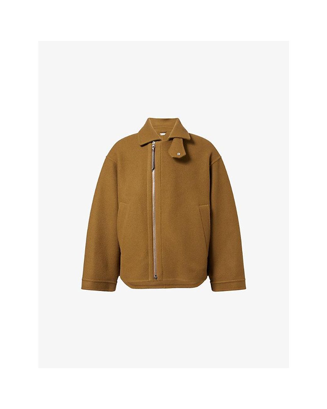JW Anderson Fireman Double-Faced Wool-Cashmere Blend Jacket in Brown ...