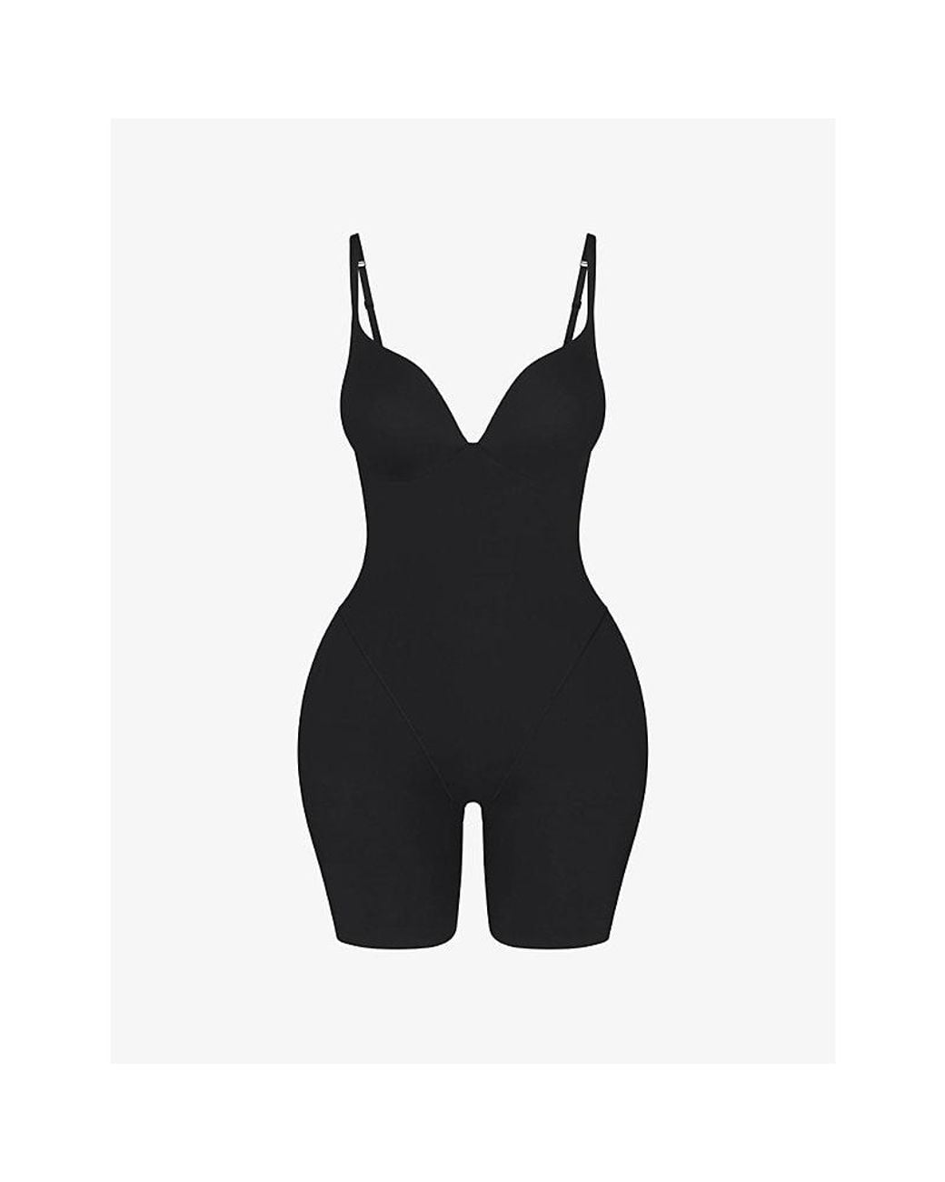 Skims Ultimate Body Enhancing Mid Thigh Bodysuit in Black | Lyst UK