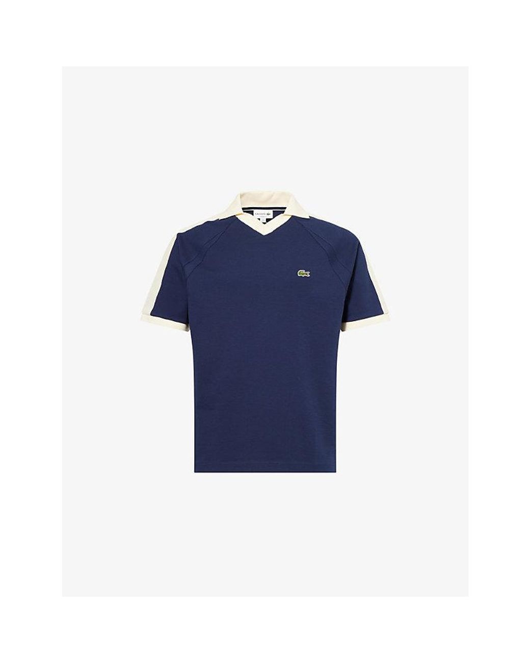 Lacoste Raglan-Short-Sleeves Classic-Fit Cotton-Jersey Polo Shirt in ...