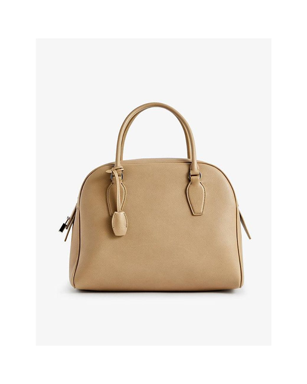 The Row India 10 Leather Top-handle Bag in Natural | Lyst The Row India 10 Leather Top-handle Bag in Natural | Lyst