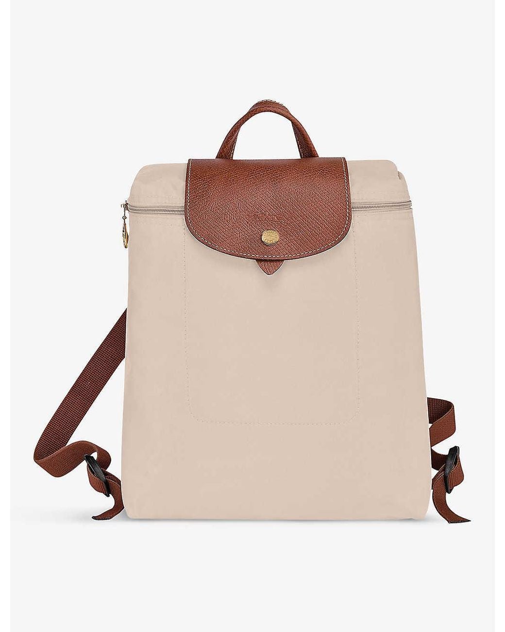 Longchamp Le Pliage Recycled-polyamide Backpack in Natural | Lyst