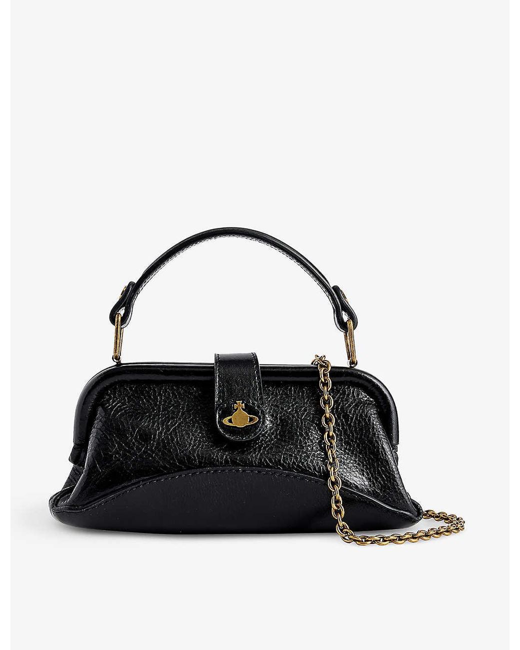 Vivienne Westwood Abbey Leather Cross-body Bag in Black | Lyst UK