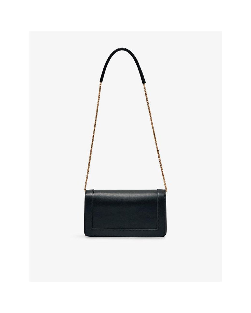 Reiss Talia Leather Cross-Body Bag in Black | Lyst