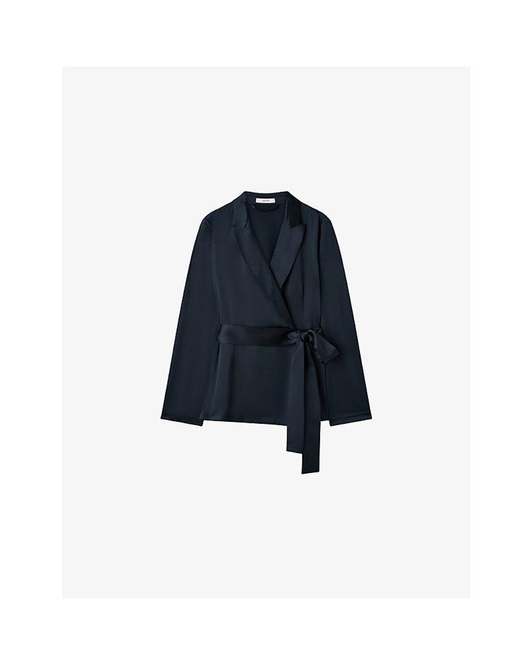 JOSEPH Archer Silk-Satin Jacket in Blue | Lyst