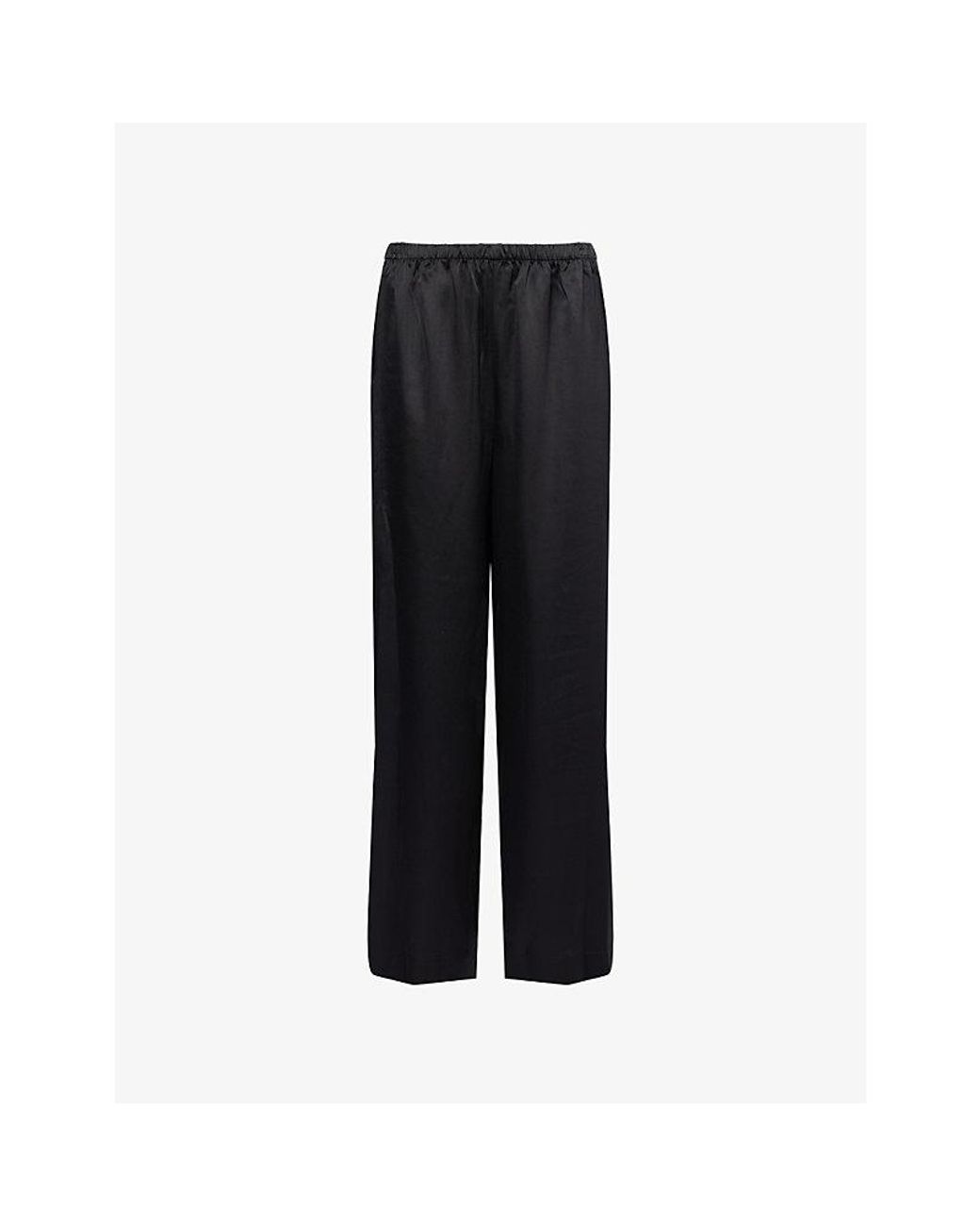Calvin Klein Satin Sheen Pyjama Trousers in Black | Lyst