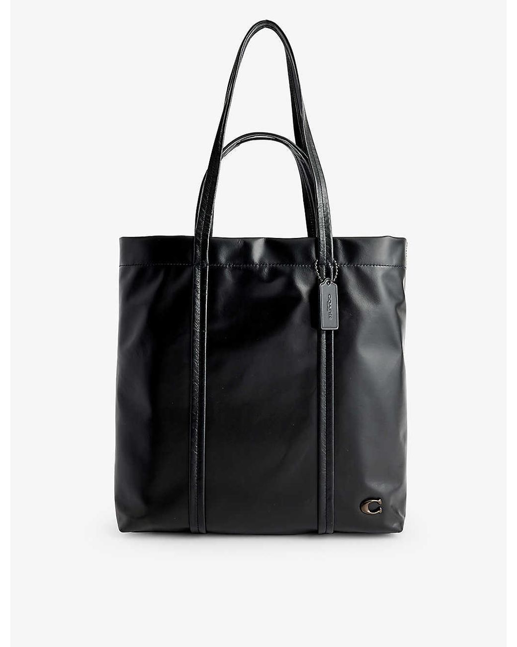 COACH Hall Leather Tote Bag in Black for Men | Lyst UK