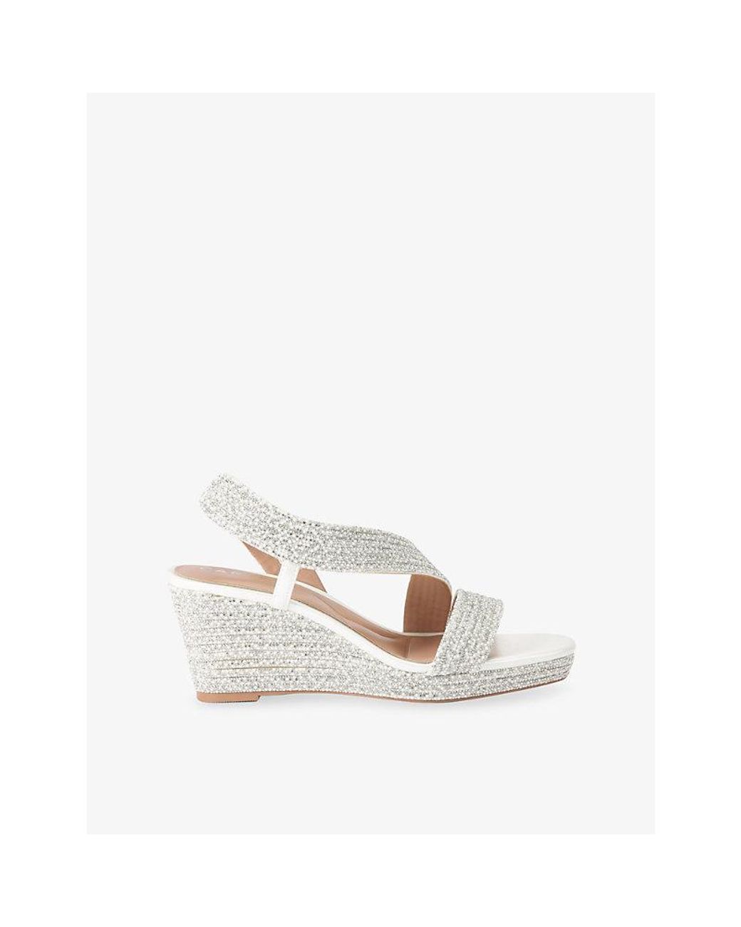 Carvela Kurt Geiger Gala Jewel Woven Sandals in White | Lyst