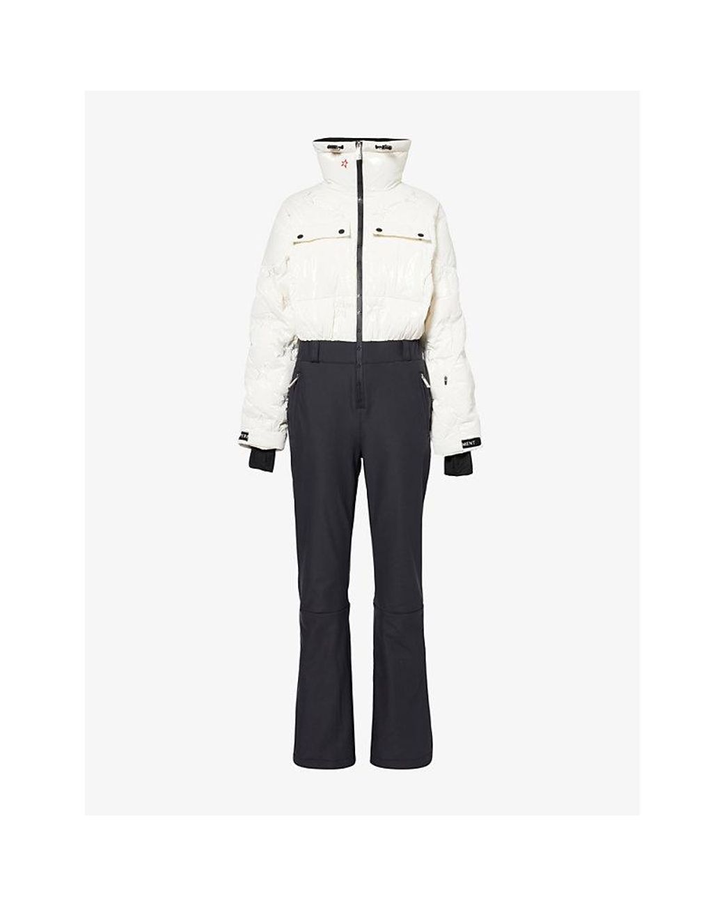 Perfect Moment Helen High-Neck Straight-Leg Shell-Down Ski Suit in ...