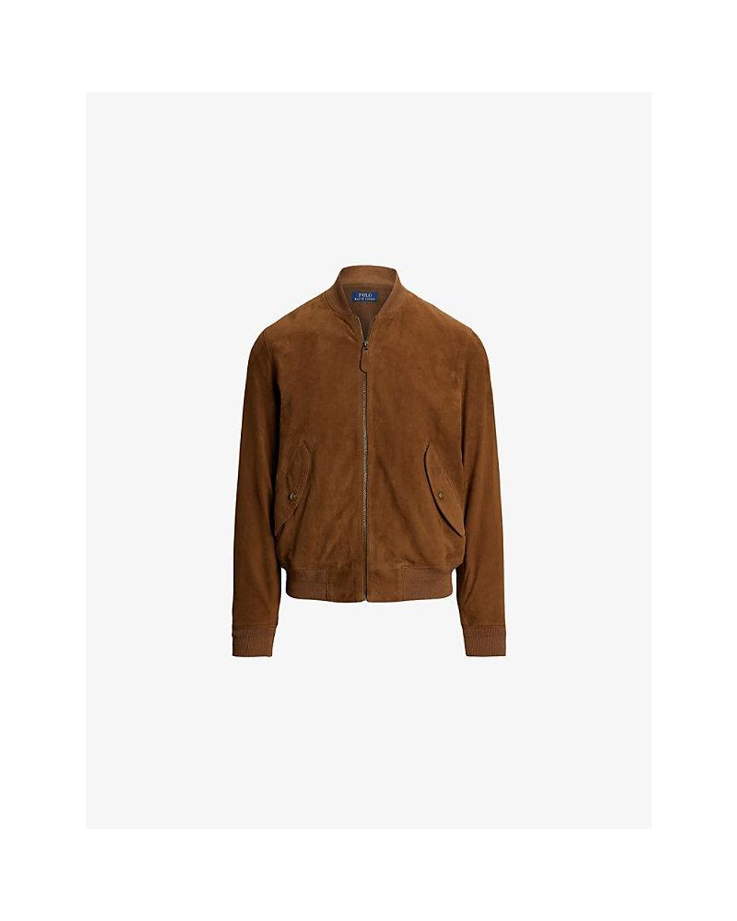 Polo Ralph Lauren Flight Polo-Pony Embroidered Suede Bomber Jacket in ...