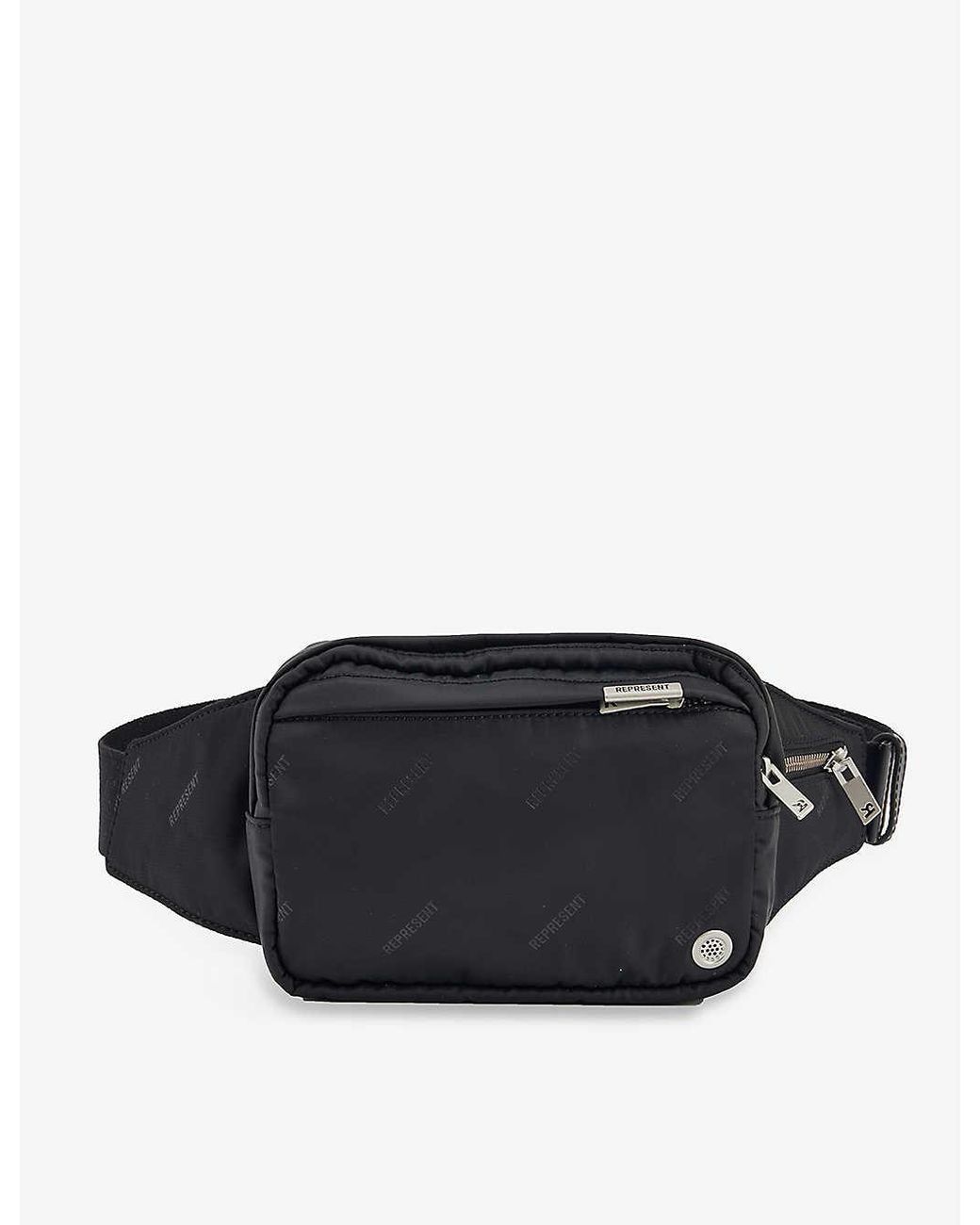 Represent Brand-print Woven Cross-body Bag in Black for Men | Lyst