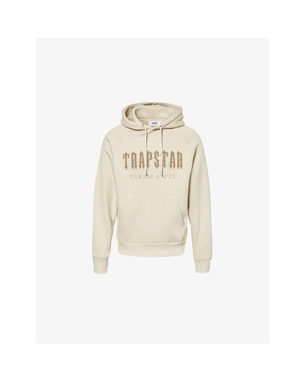 Trapstar Decoded Chenille-Logo Cotton-Blend Jersey Hoody in Natural for ...
