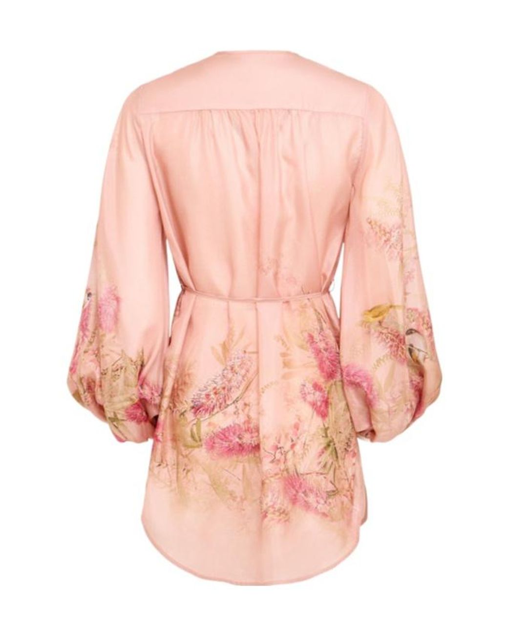 Zimmermann Cascadian Silk Tunic Top in Pink | Lyst