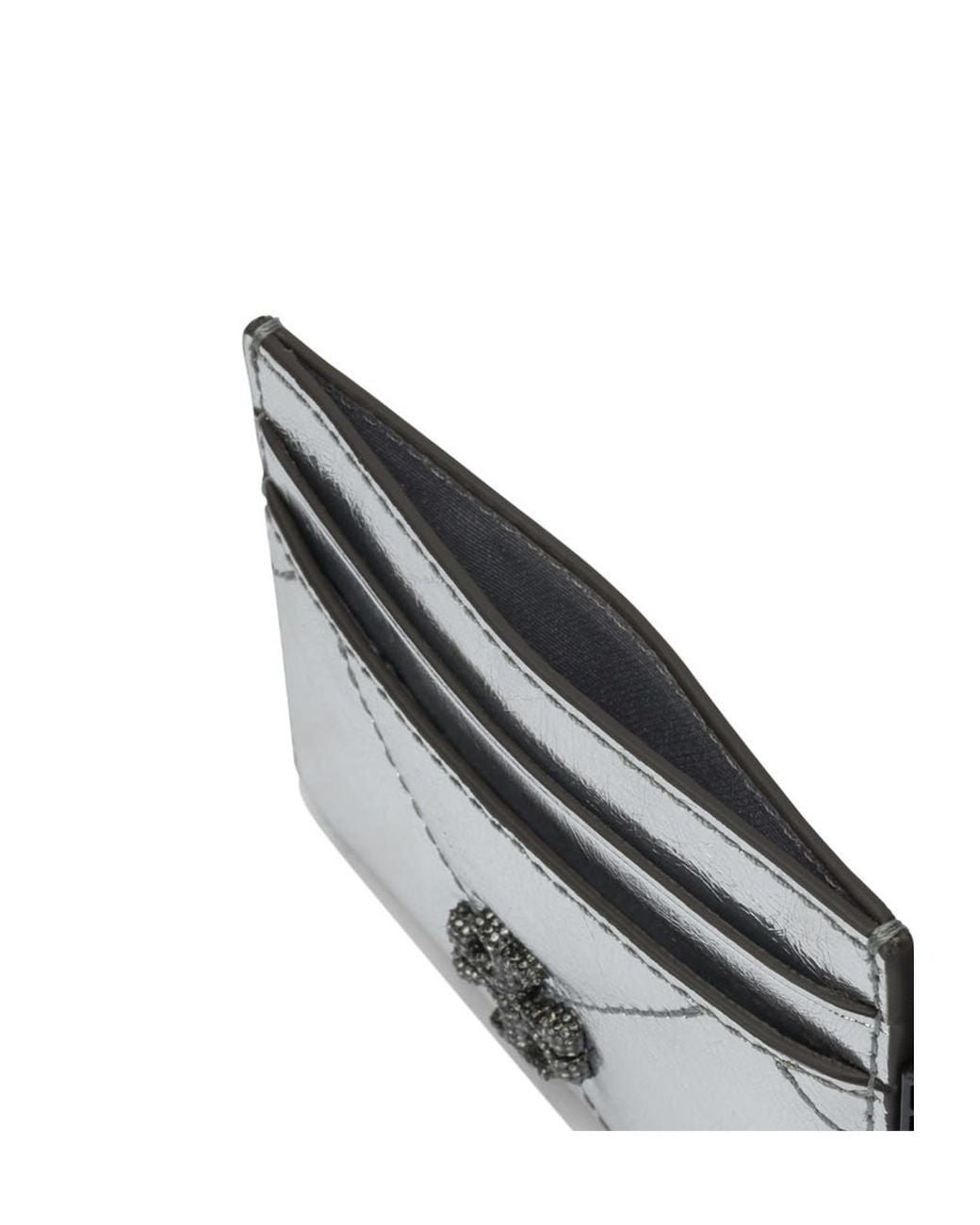 Tory Burch Logo-Embellished Card Holder in Gray | Lyst
