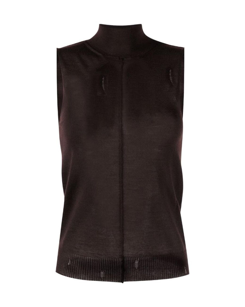 Amiri Logo Cashmere Knitted Vest in Black | Lyst