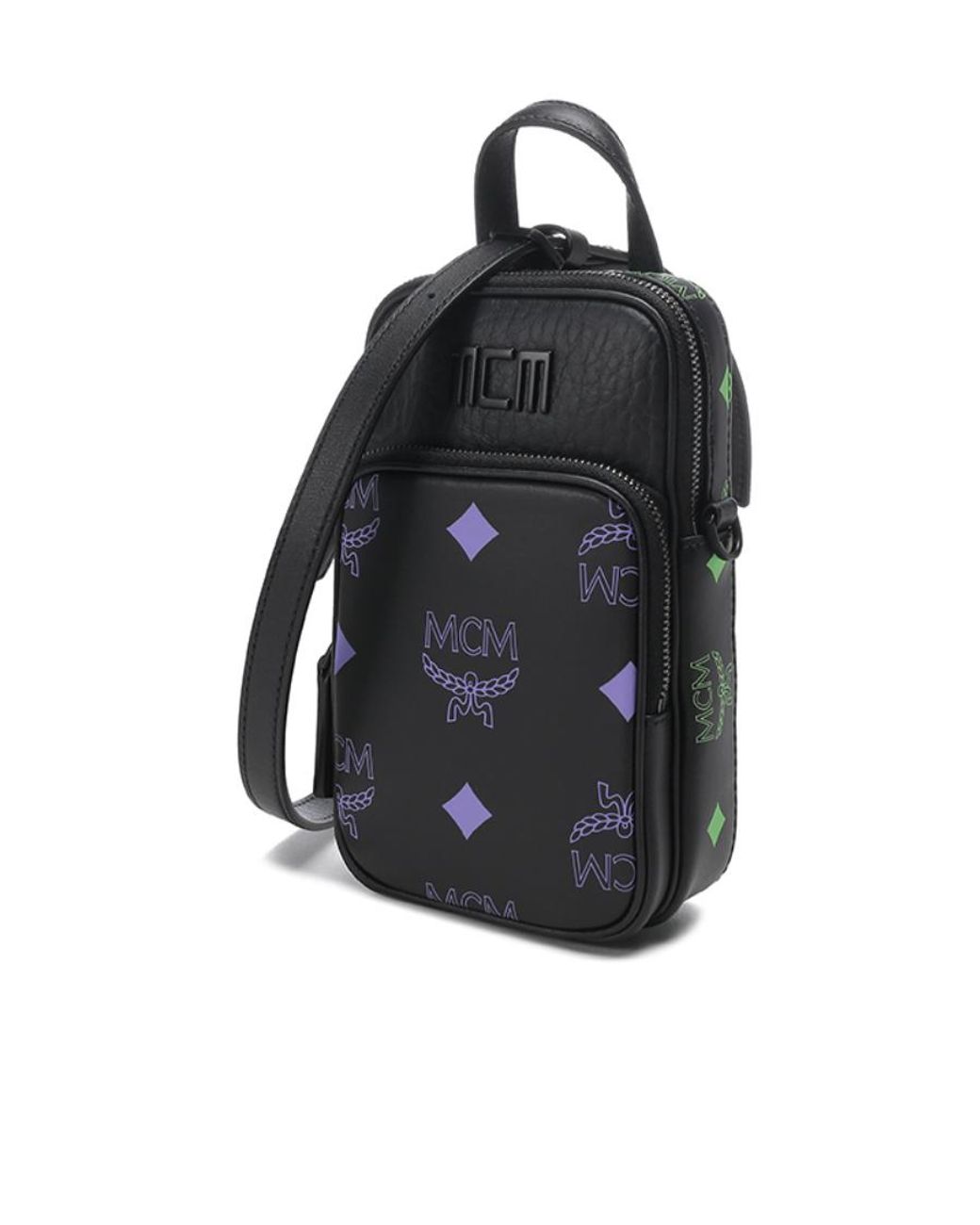 MCM Logo Strap Satchel in Black for Men | Lyst
