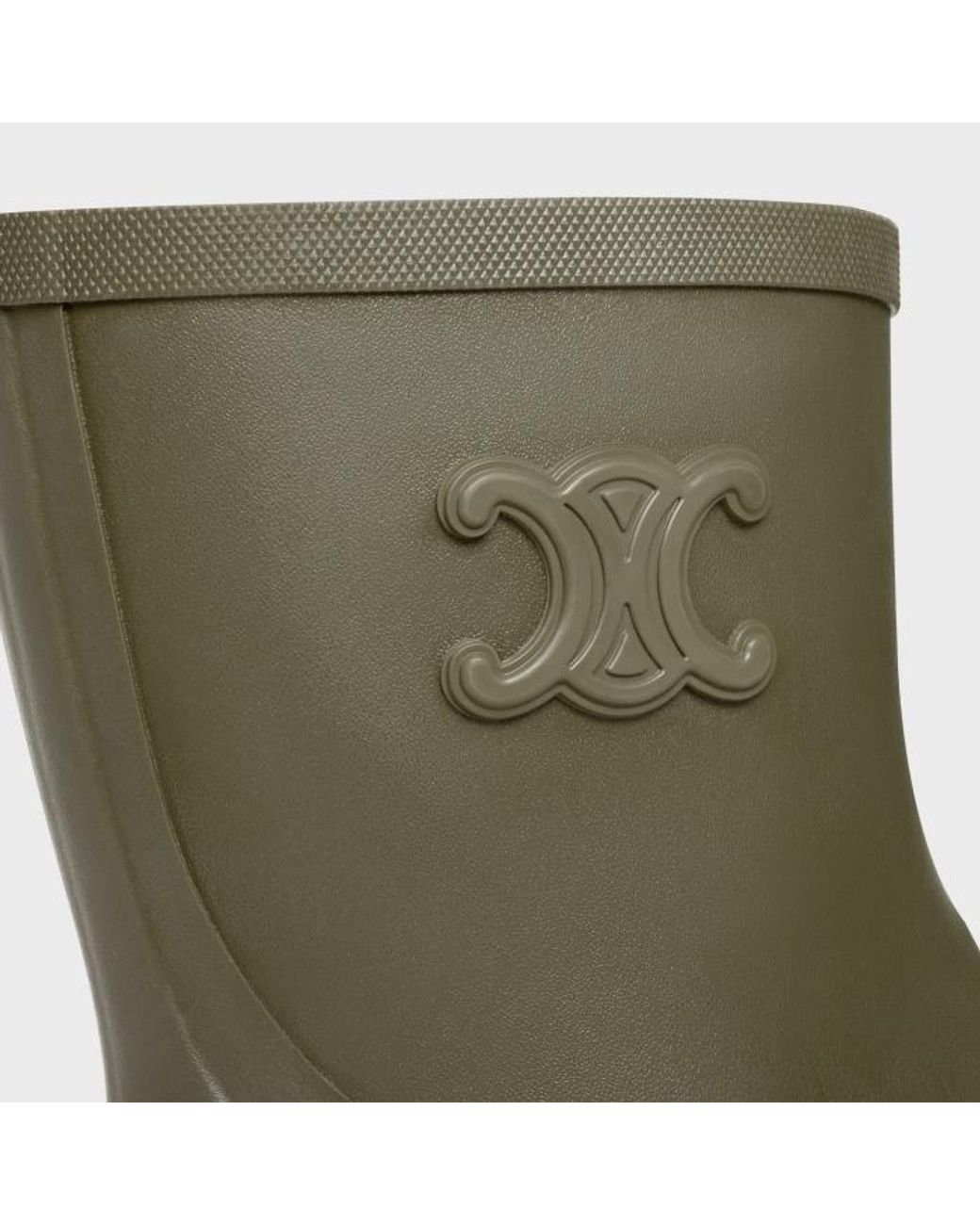 Celine Mid Rain Boots in Green | Lyst