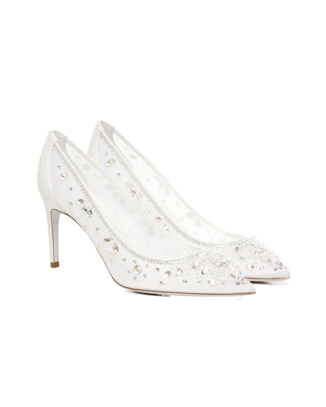 Rene Caovilla René Caovilla Cinderella Embellished Pumps in White | Lyst UK