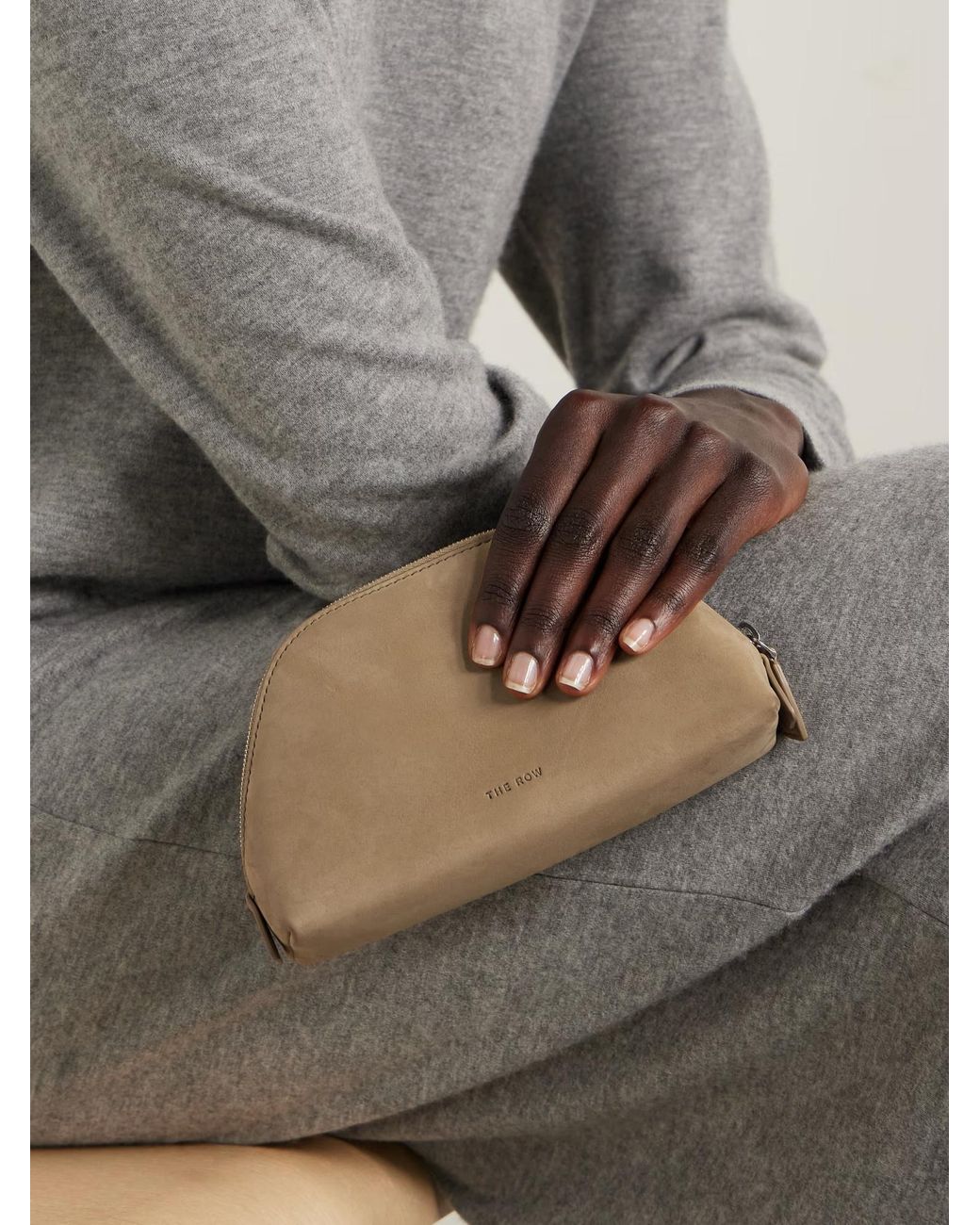 The Row Devon Mini Clutch in Natural | Lyst