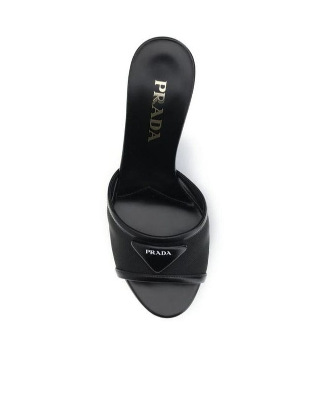 Prada Logo Detailed Heeled Sandals | Lyst