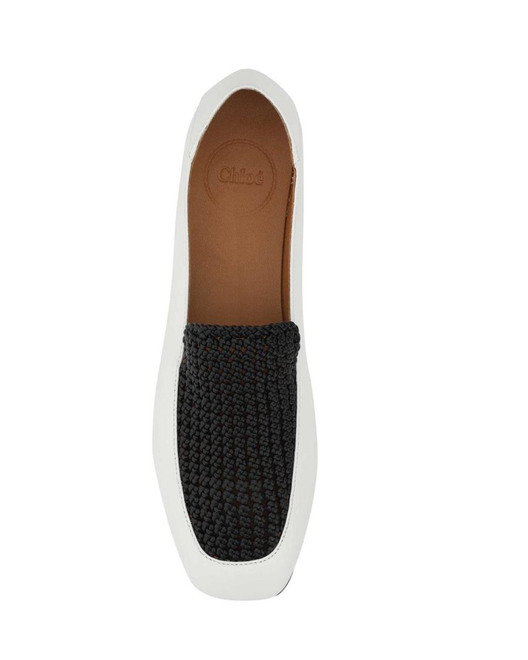 Chloé Chloé Two-Tone Loafers in White | Lyst