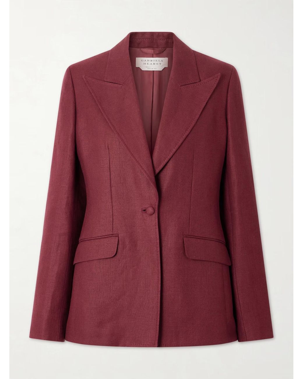 Gabriela Hearst Levia Linen-Twill Blazer in Red | Lyst UK