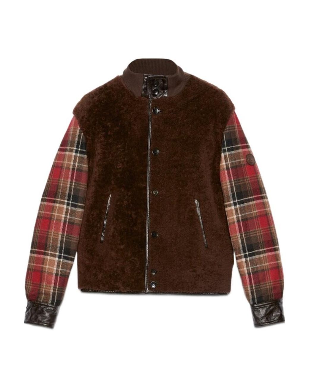 Gucci Reversible Leather Jacket in Brown for Men | Lyst