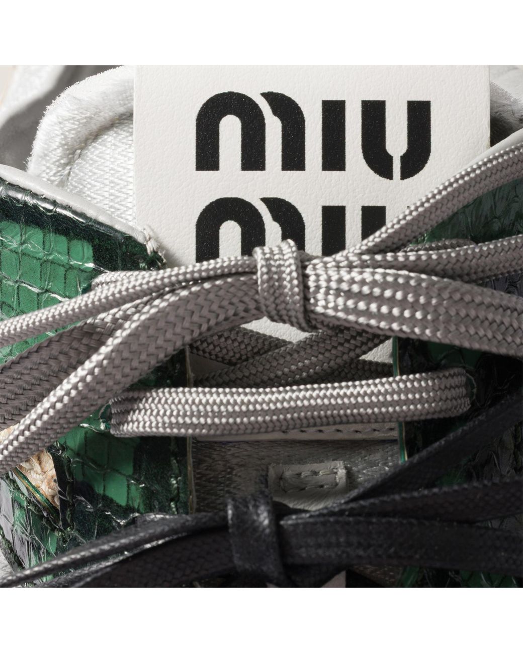 Miu Miu Gymnasium Technical Fabric And Python-Print Ayers Leather ...