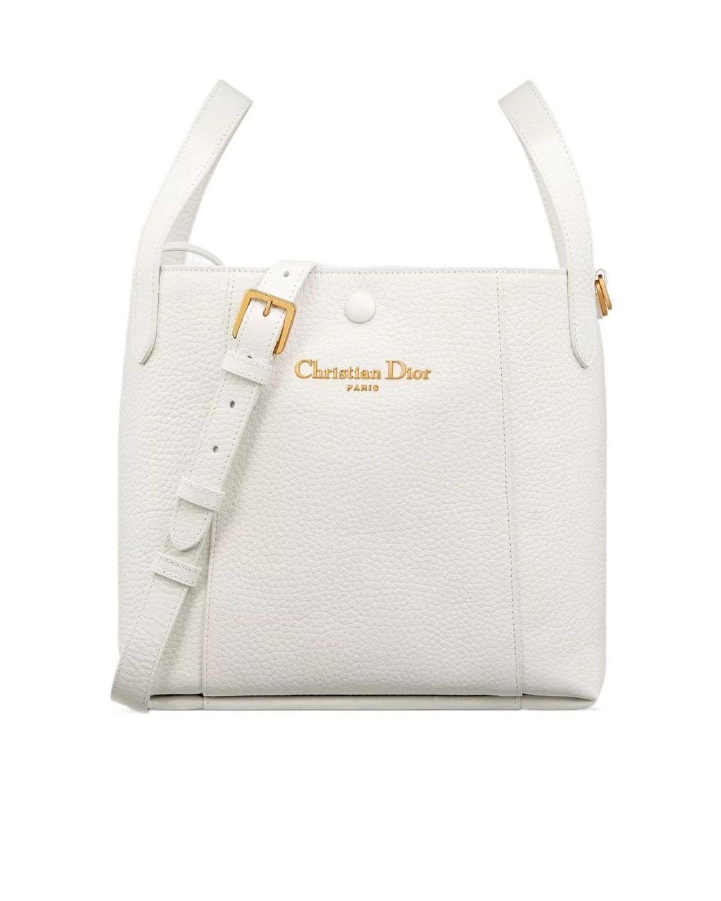 Dior Medium Signature Bucket Bag in White | Lyst