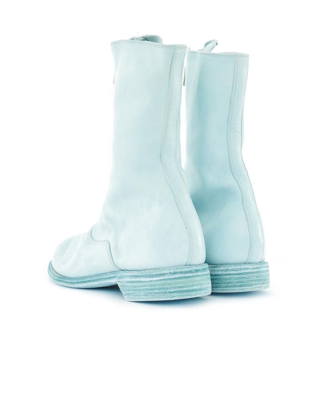 Guidi Front Zipper Design Middle Boot in Blue | Lyst