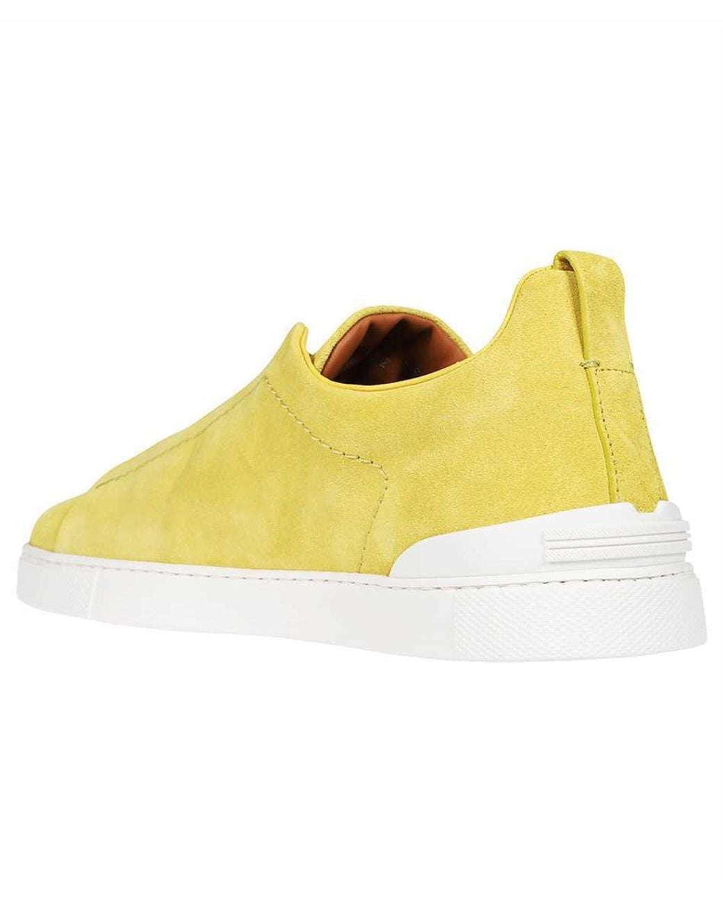 ZEGNA Logo Low Upper Board Shoes in Yellow for Men | Lyst