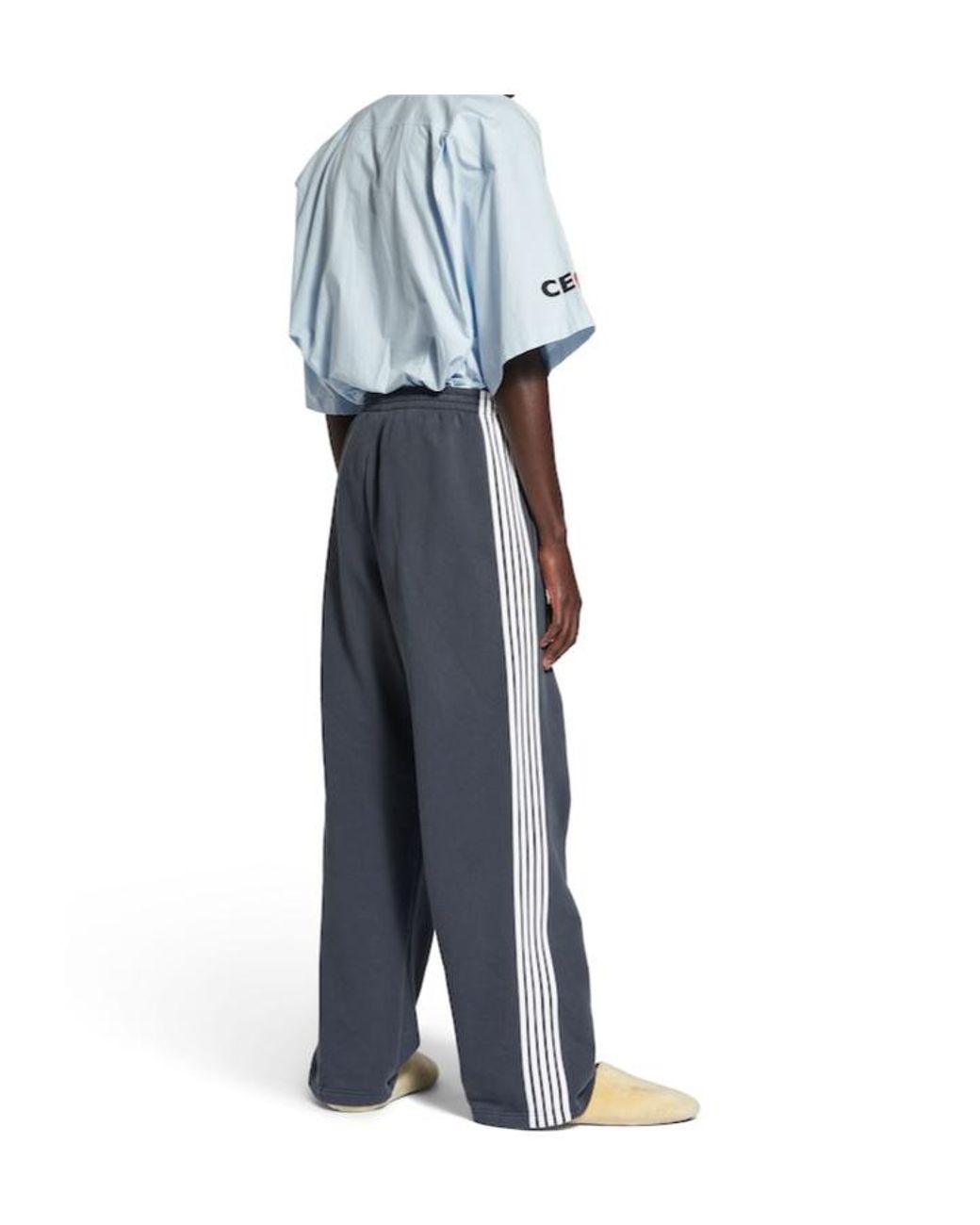 Balenciaga Ceo Uniform Logo Short-Sleeved Oversized Shirt in Blue for ...