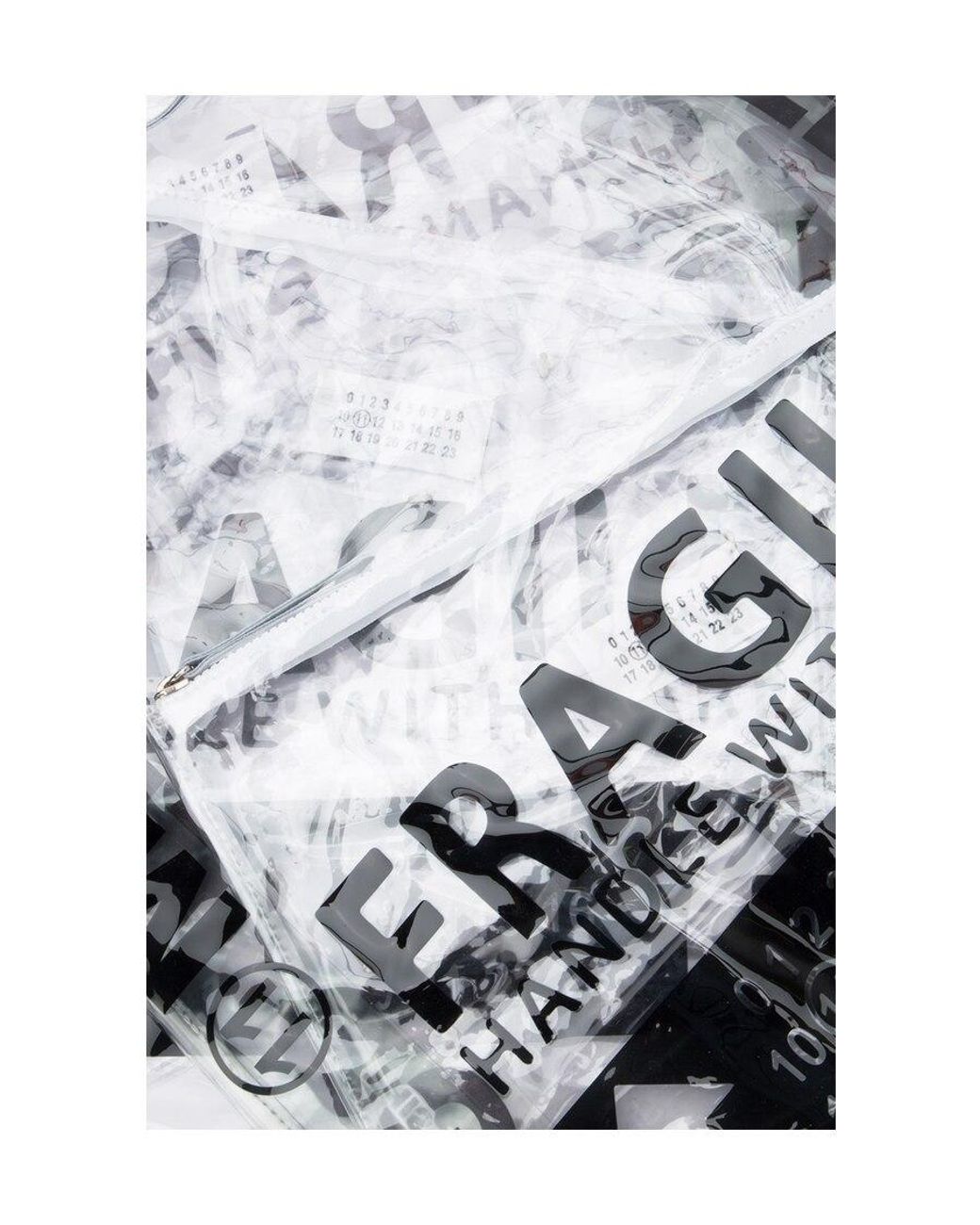 Maison Margiela Fragile Tote Bag in White for Men | Lyst