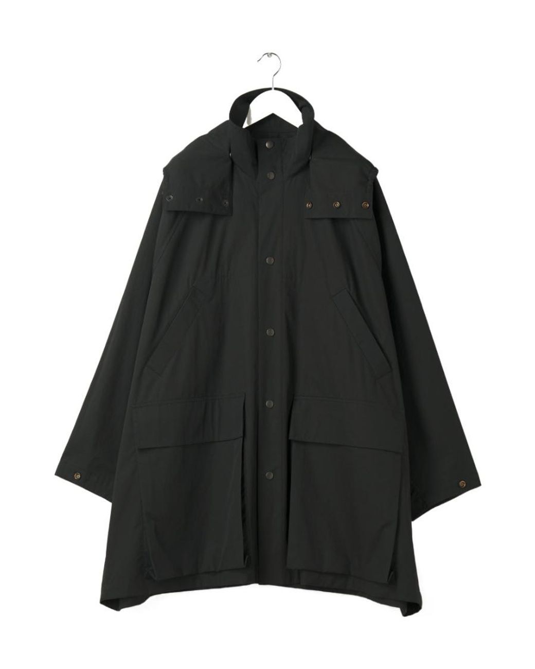 Lemaire Removable Hood Raincoat in Black | Lyst Lemaire Removable Hood Raincoat in Black | Lyst