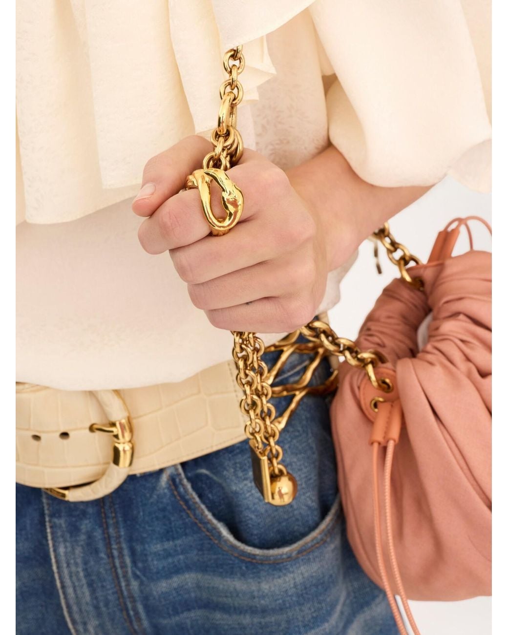 Chloé Chloé Tropicus Sculpted Ring in Metallic | Lyst UK