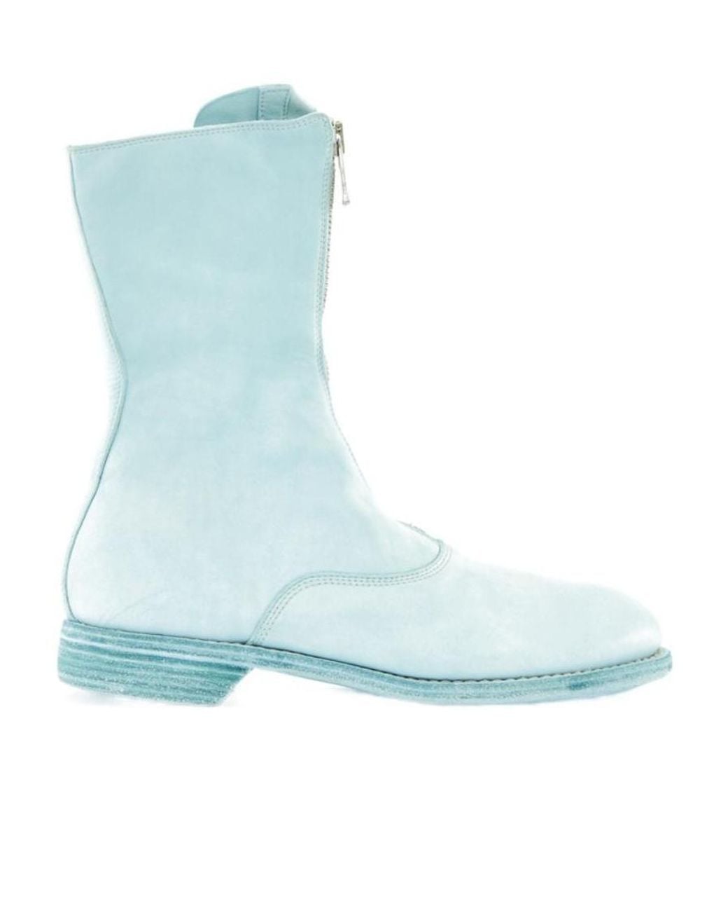 Guidi Front Zipper Design Middle Boot in Blue | Lyst