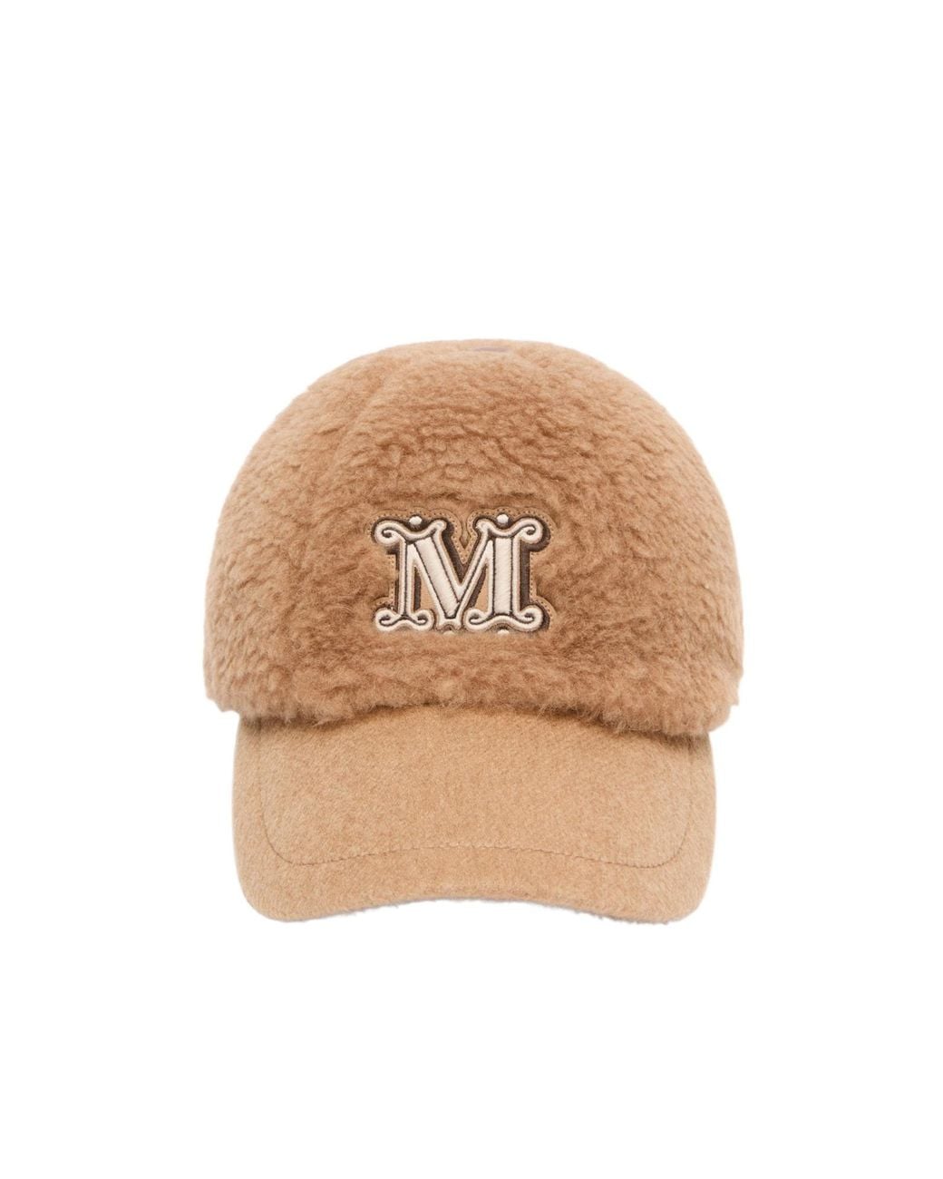 Max Mara Modico Teddy Baseball Cap in Natural | Lyst UK