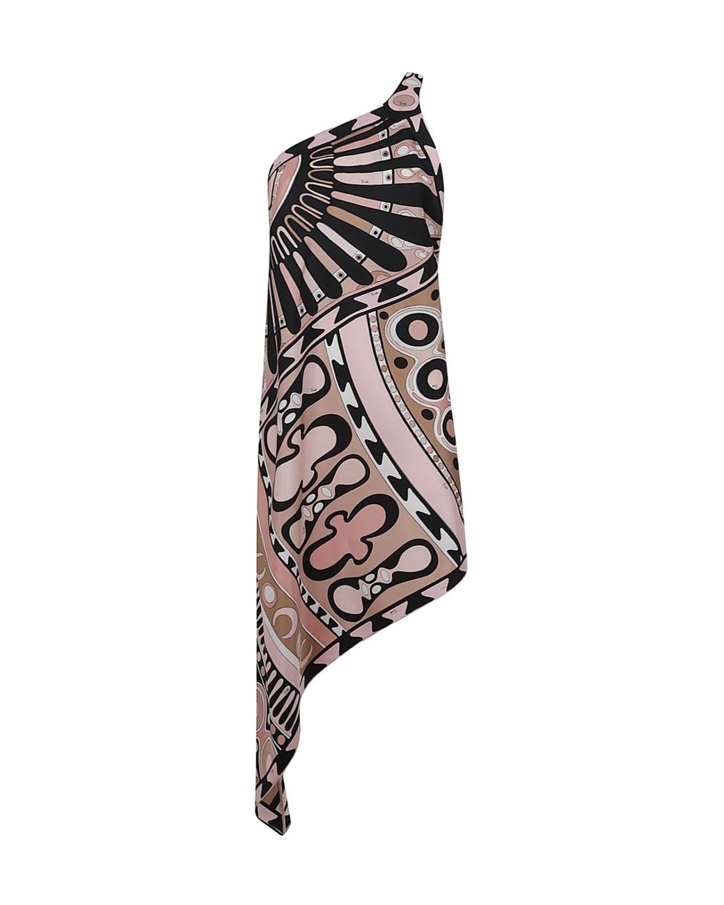 PUCCI Pucci Soleil Print One-Shoulder Satin Dress | Lyst UK