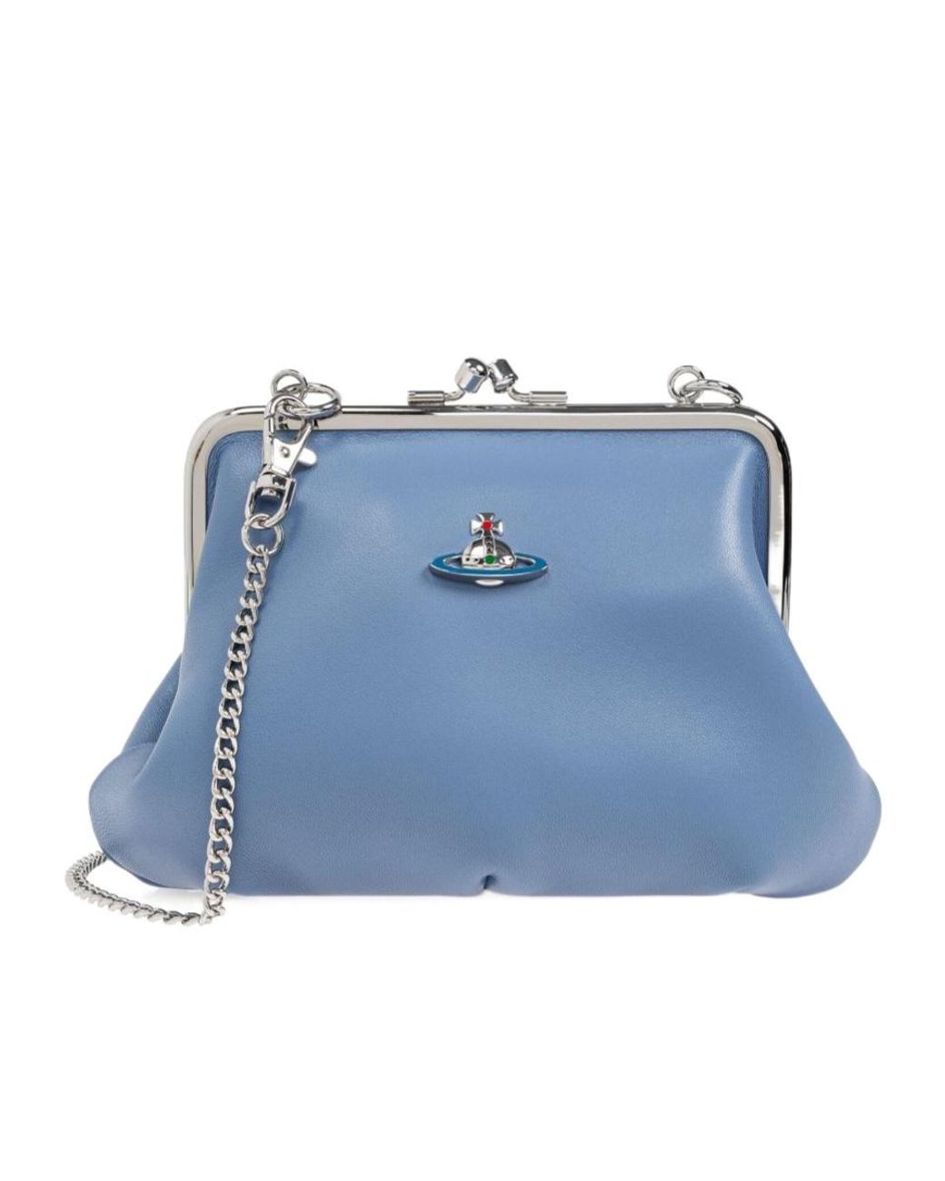 Vivienne Westwood Granny Leather Shoulder Bag in Blue | Lyst