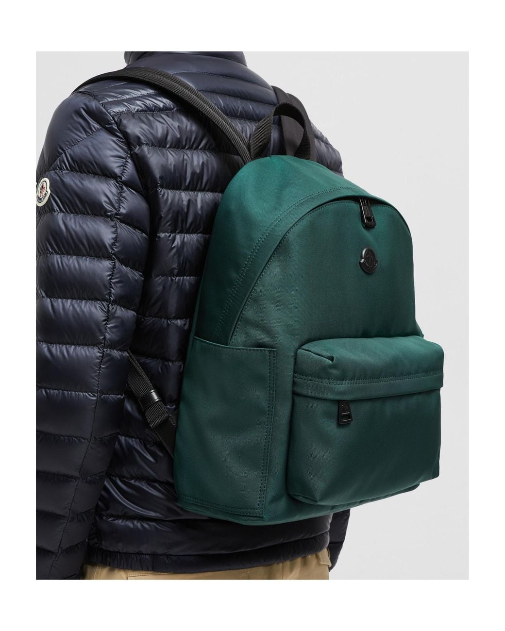 Moncler New Pierrick Logo Detailed Backpack in Green for Men | Lyst