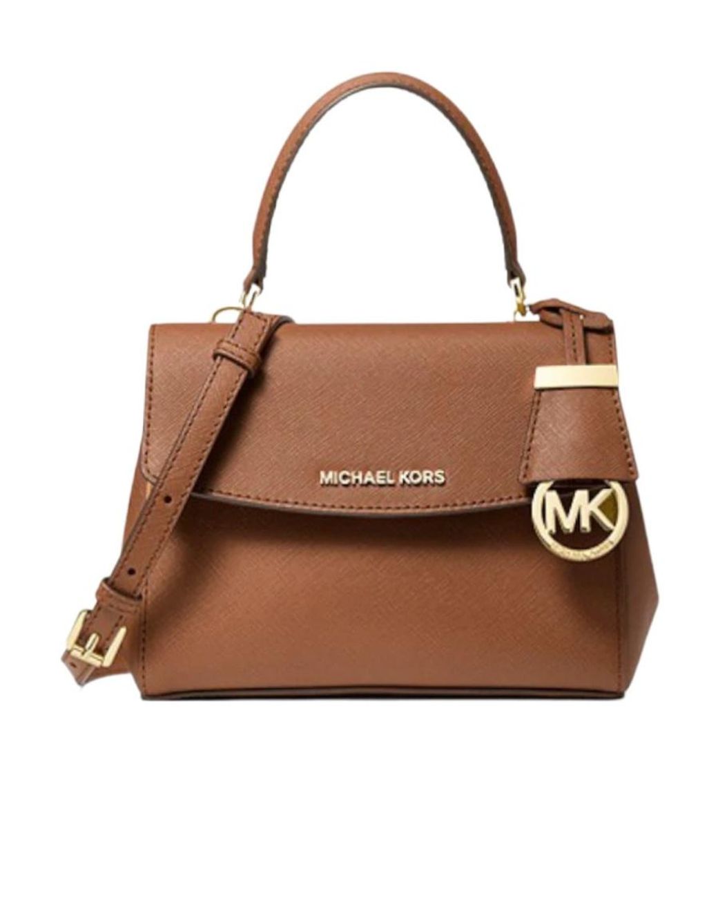 Michael Kors Ava Super-Small Flip Shoulder Bag in Brown | Lyst
