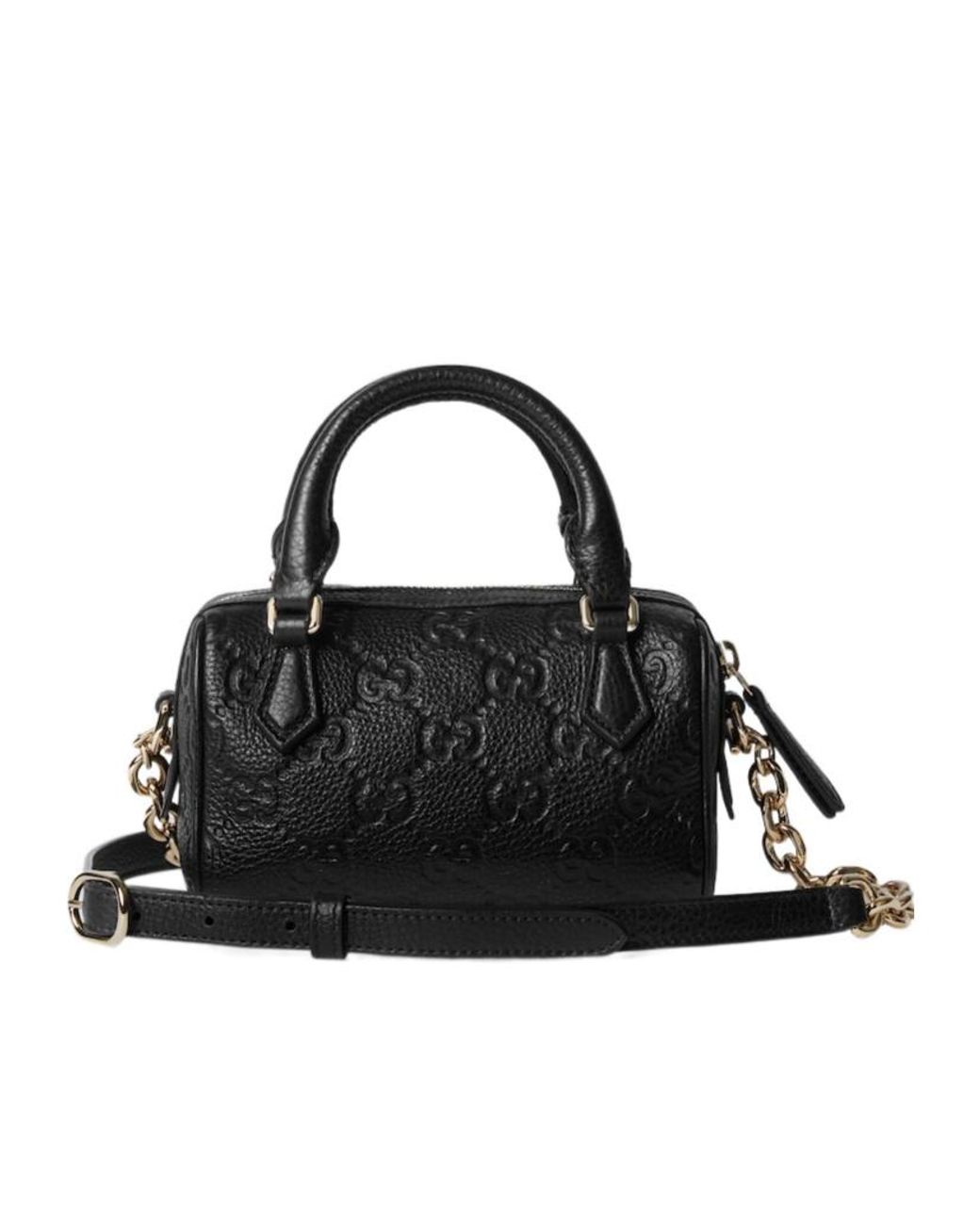 Gucci Mini Gg Emblem Tote Bag in Black | Lyst