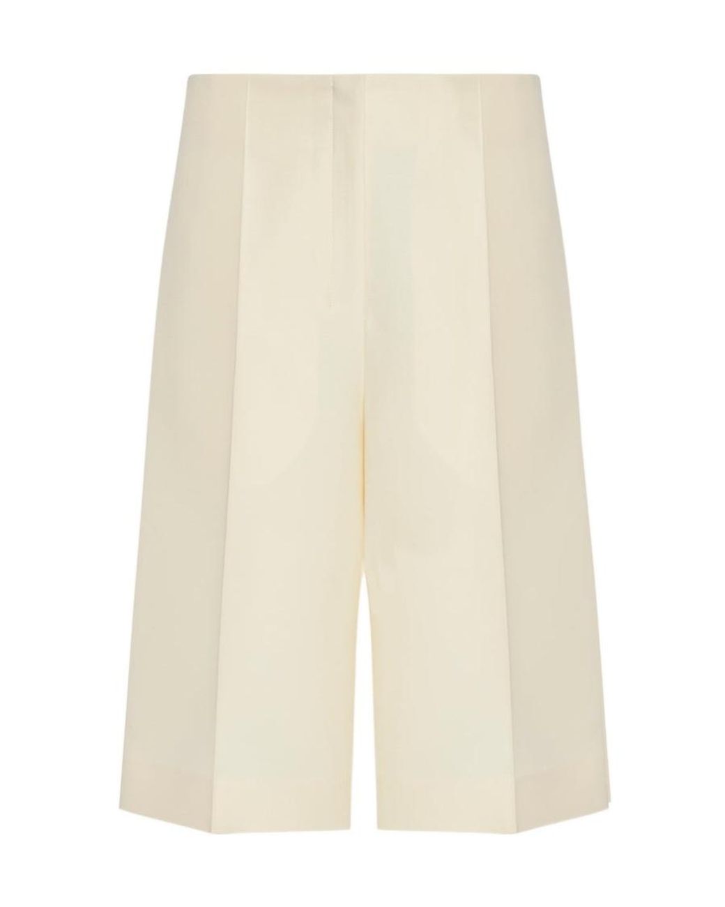 The Row Pocket Wool Shorts in White | Lyst