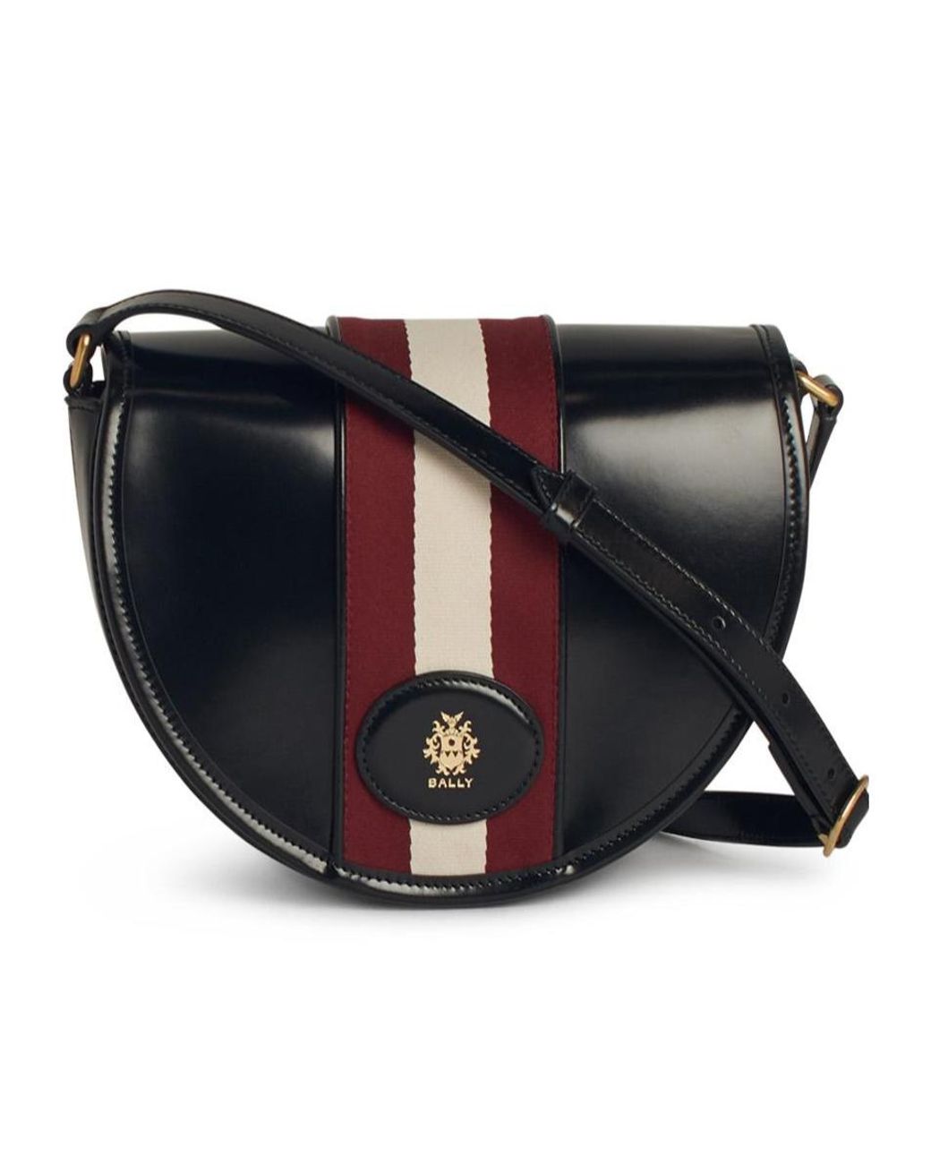 Bally Logo Printed Shoulder Bag in Black | Lyst