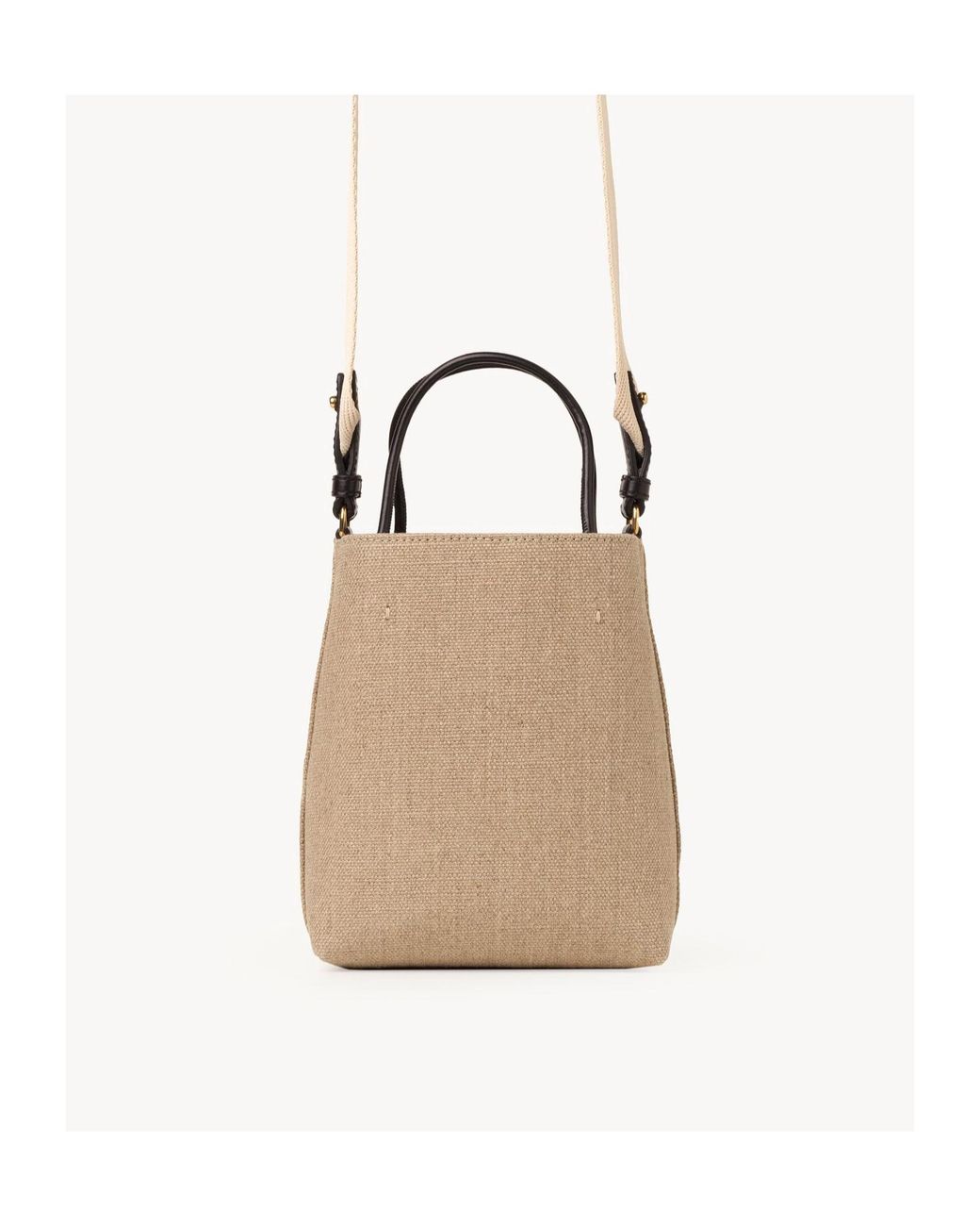 Chloé Sense Logo Shoulder Bag in Natural | Lyst