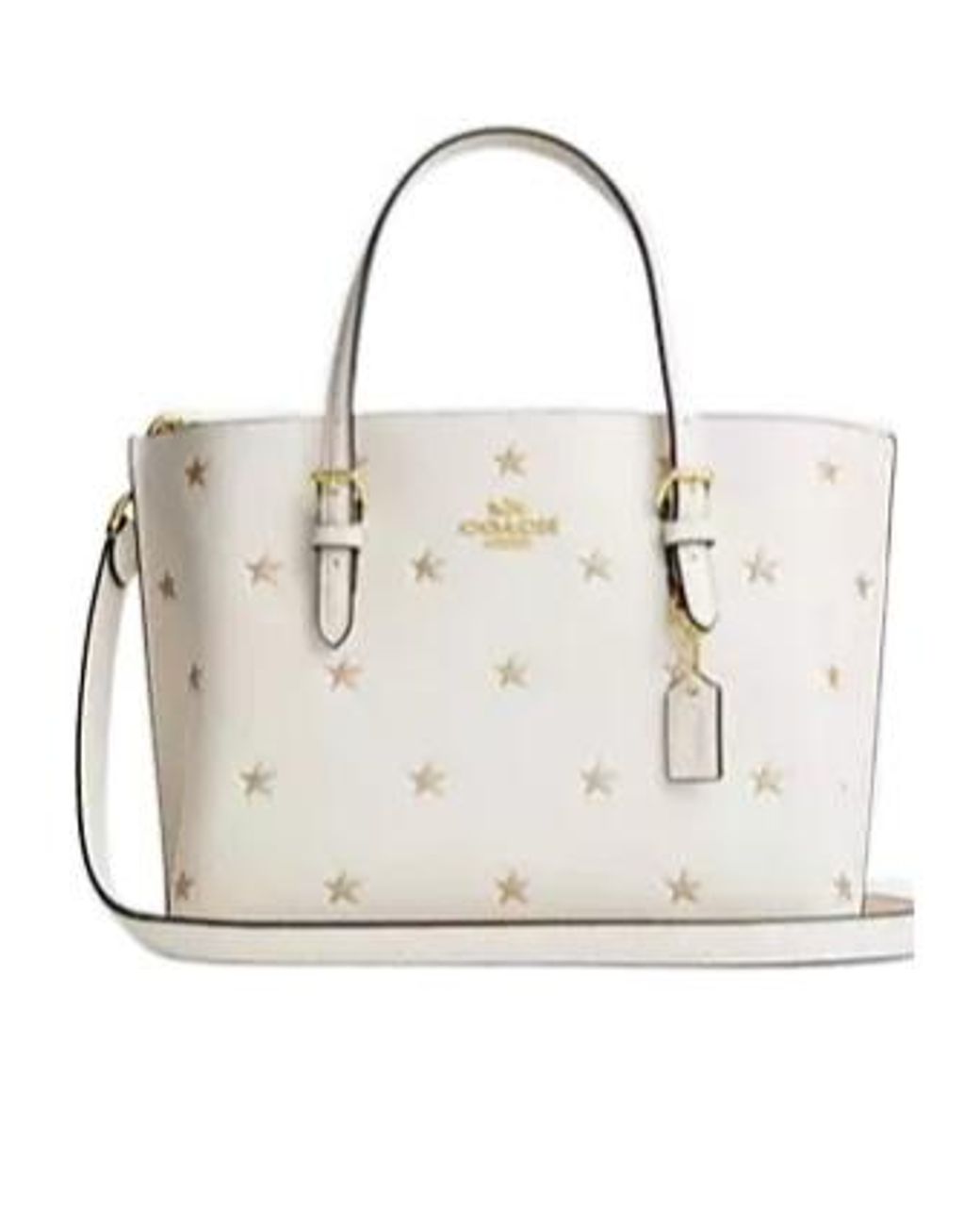 COACH Mollie Size 25 Star Print Shoulder Bag in Natural | Lyst