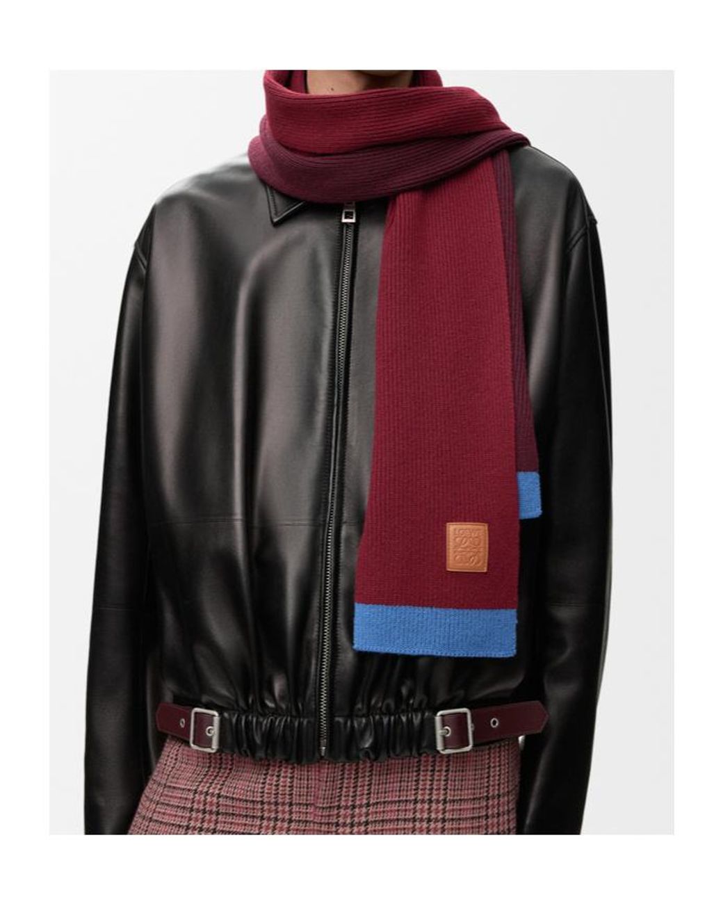 Loewe Colourblock Scarf in Red | Lyst