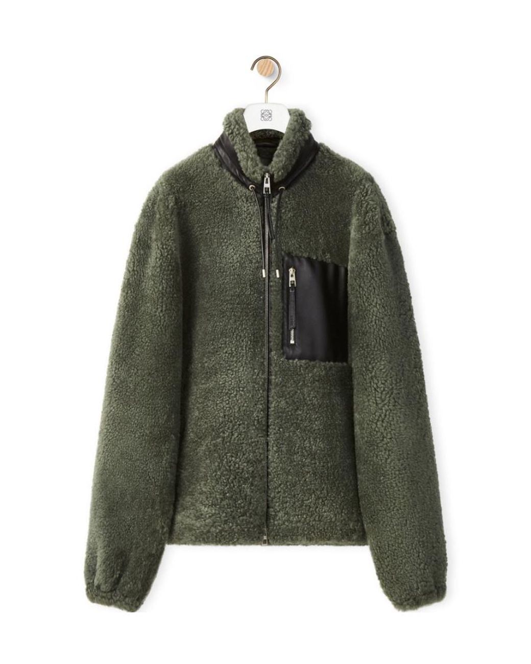 Loewe Logo Details Casual Jacket in Green for Men | Lyst
